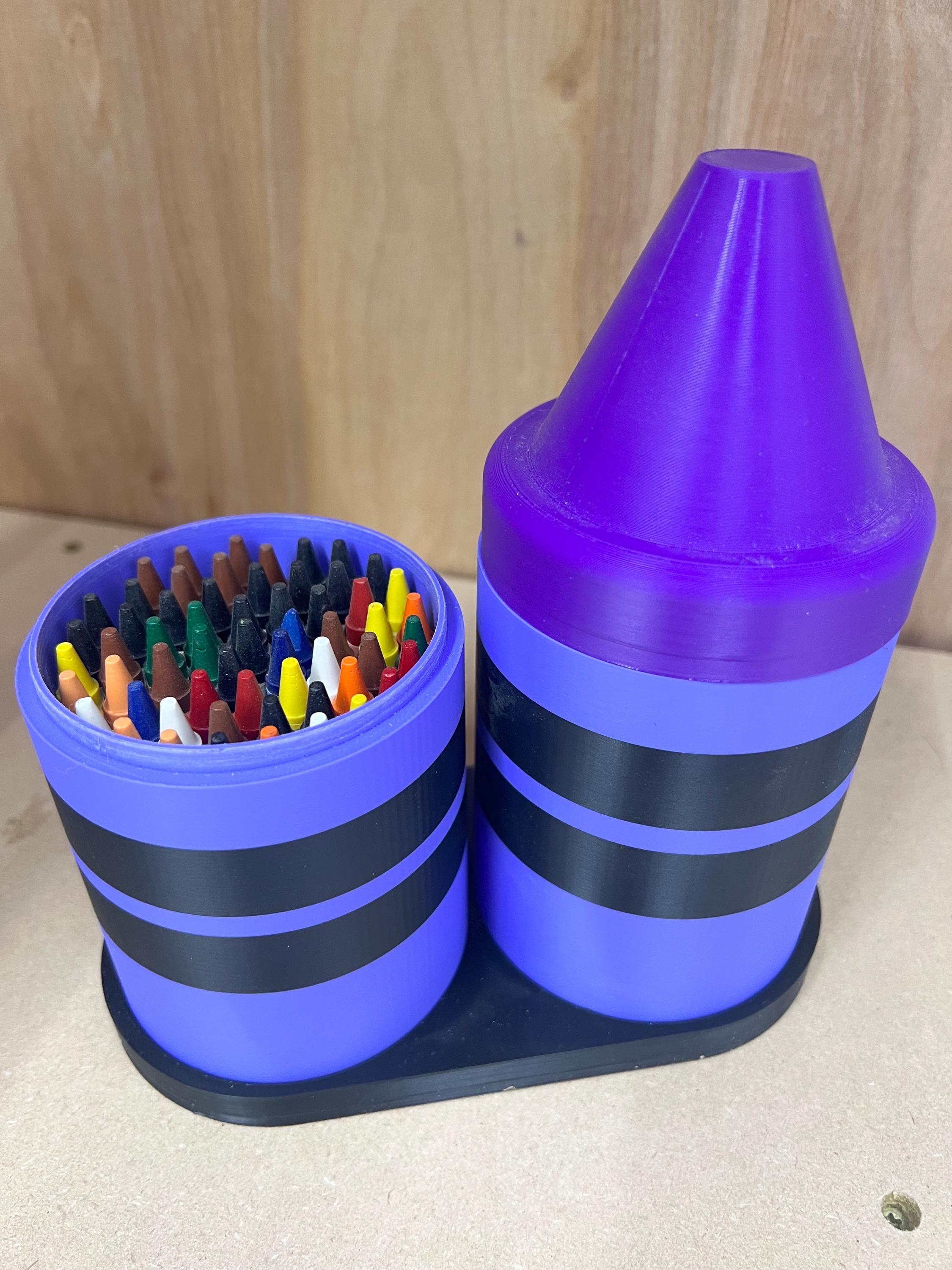 Crayon Shaped Dual Sided Crayon Holder: Teacher Desk Organizer, Made in ...