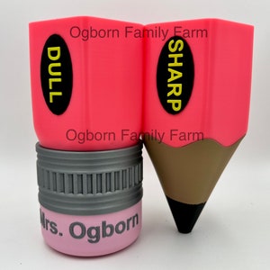 Personalized Pencil Holder for Primary School Teachers Desk Sharp Dull ...