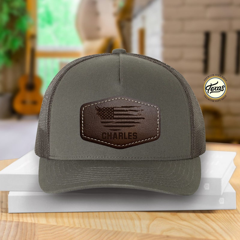 Leather Patch Hat - Etsy