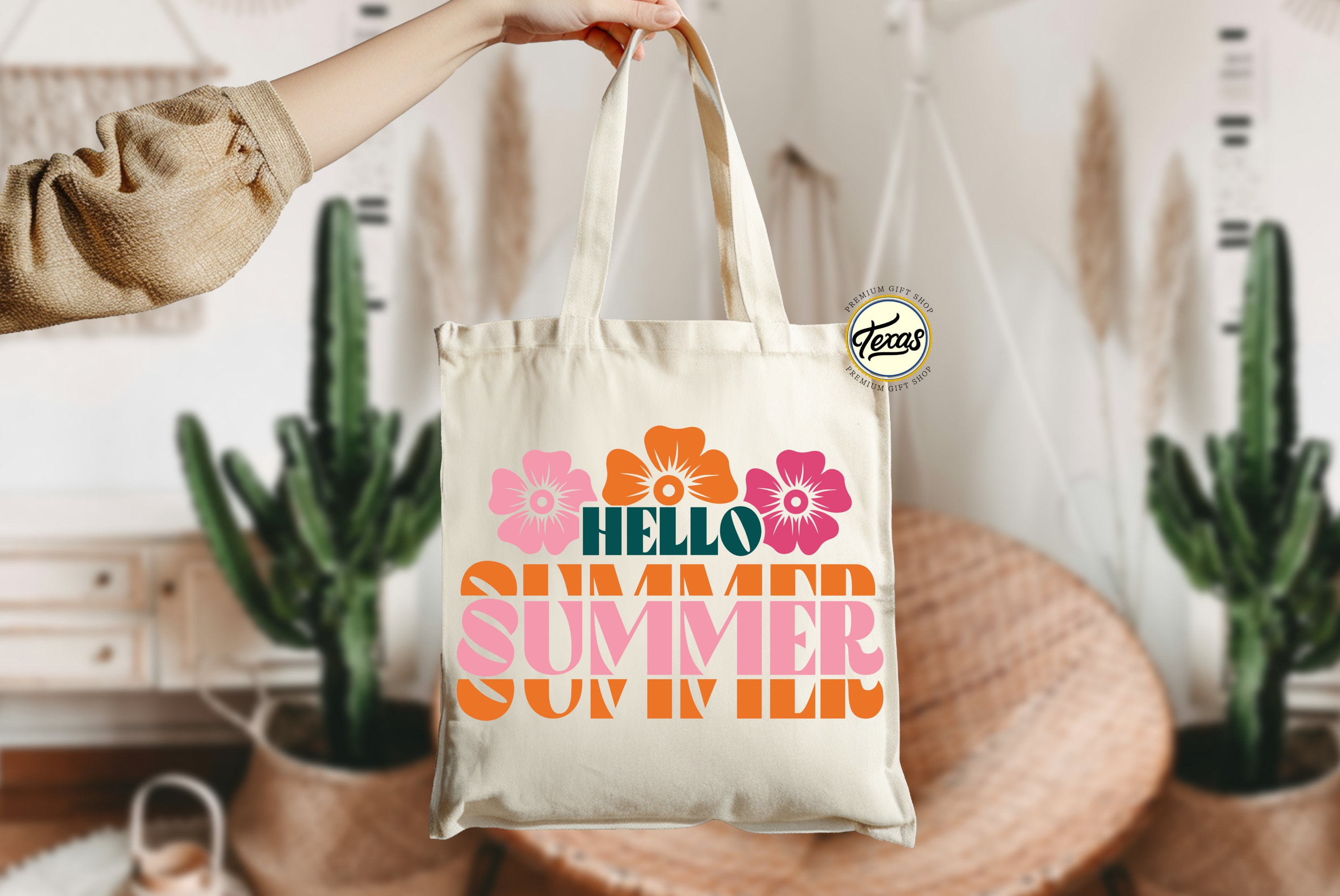 Hello Summer Tote Bag, Summer Flower Tote Bag, Summer Lover Gift ...
