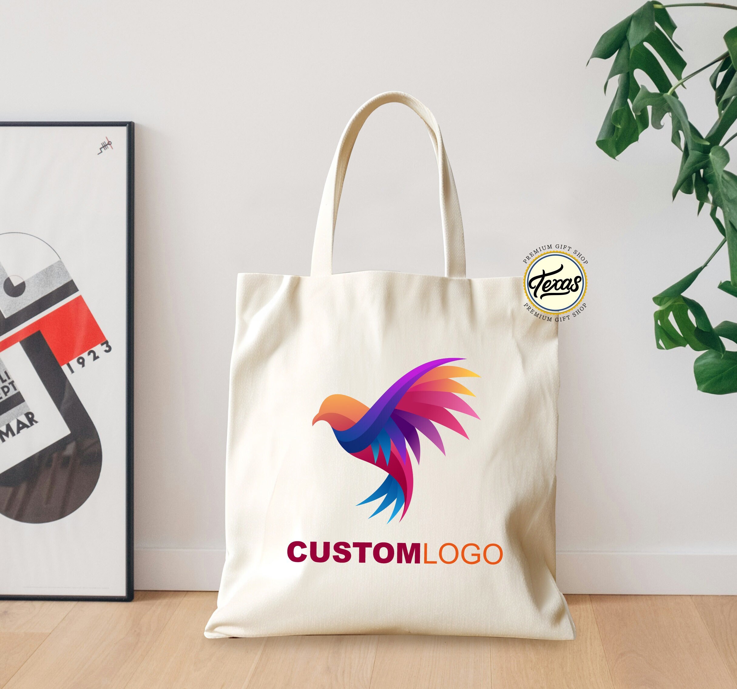 Personalized Logo Tote, Custom Business Bag, Friend Gift Bag, Shopping ...