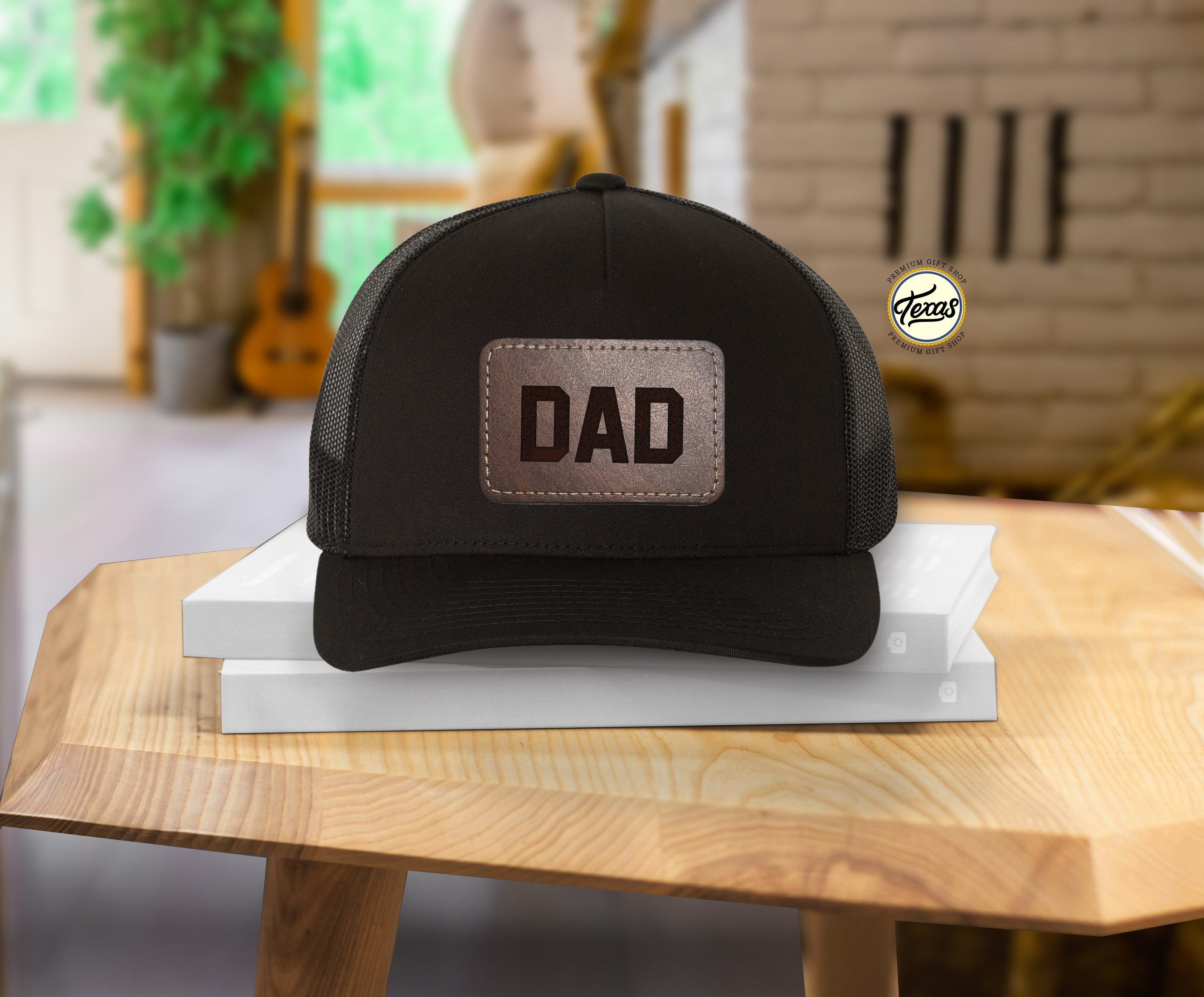 Personalized Dad Hat, Father's Day Custom Hat, Leather Patch Cap, New ...