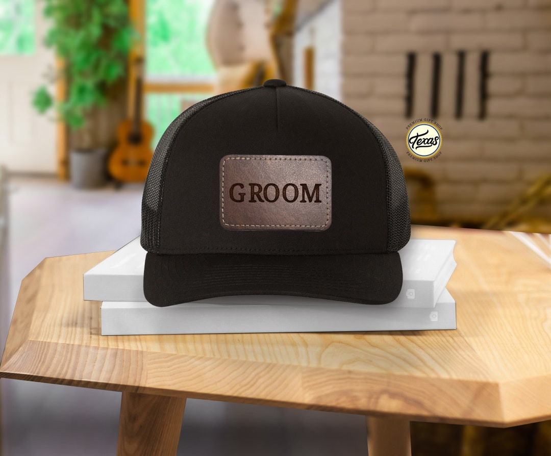 Custom Leather Patch Groom Trucker Hat: Wedding Party Gift - Etsy