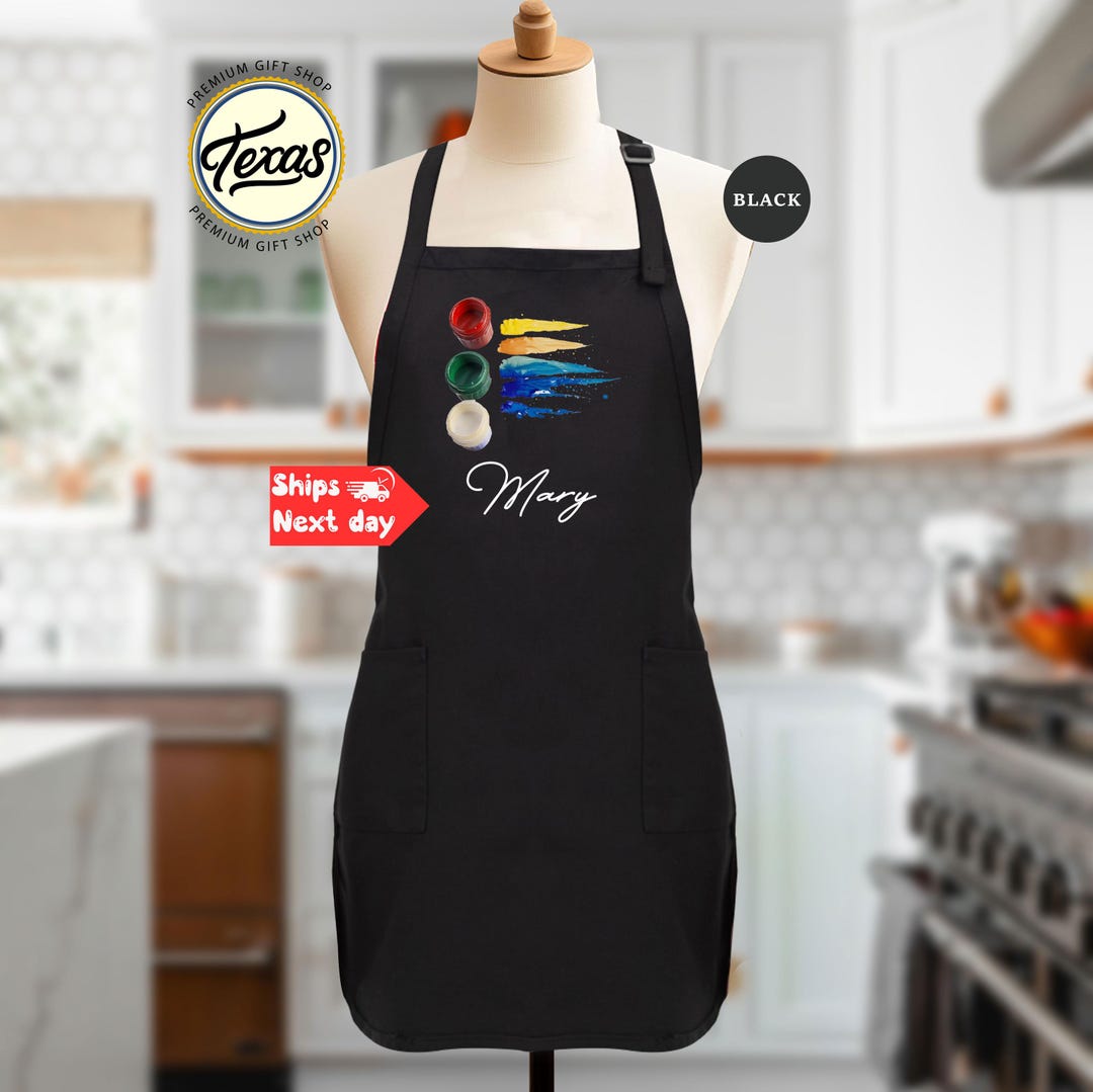 Custom Artist Apron, Personalized Painter Apron, Painting Smock With ...