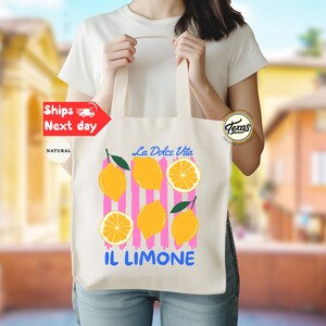Summer Vibes Tote Bag, Lemon Tote Bag, Amalfi Coast Italy Tote Bag ...
