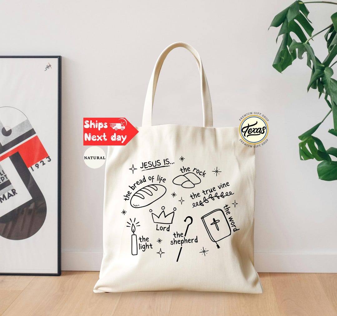 Retro Bible Study Bag: Boho Jesus is Christian Tote Bag - Etsy