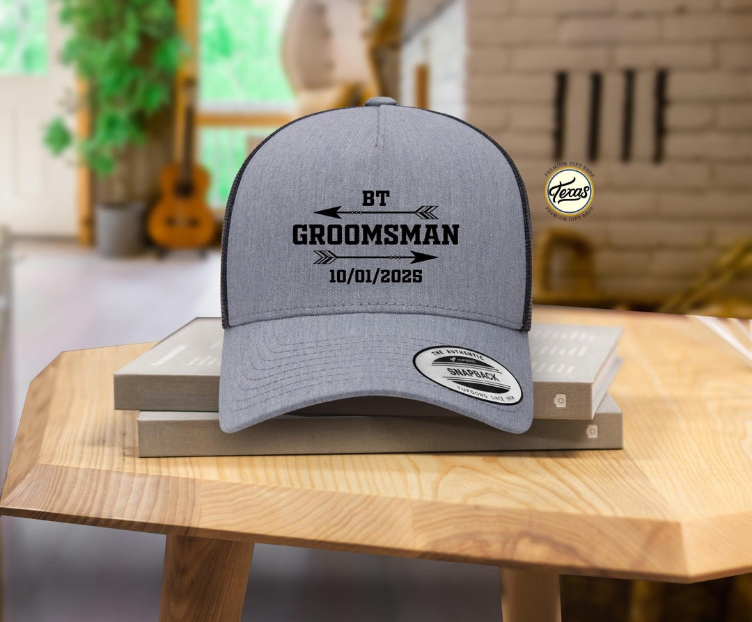 Custom Groomsmen Hat, Personalized Groom Wedding Hat, Best Man Gift ...