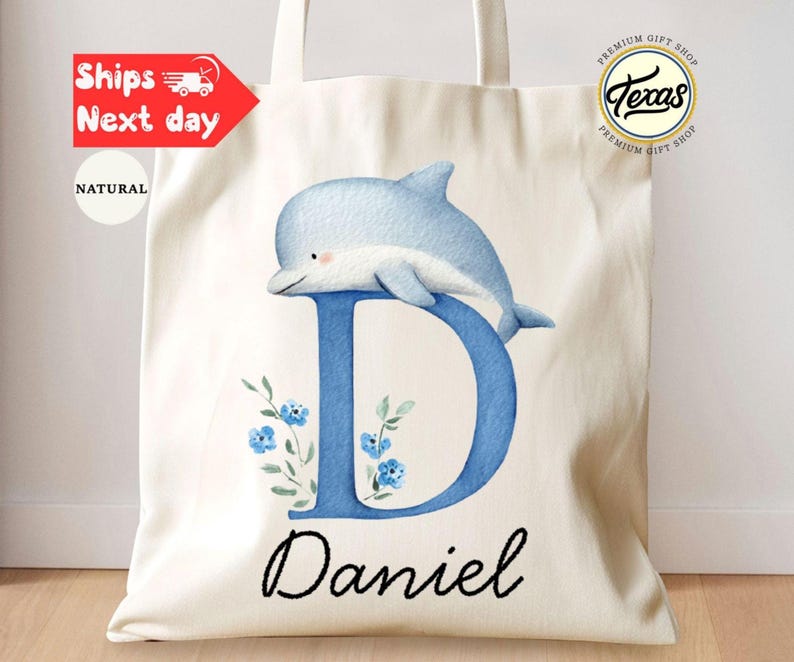 Personalized Animal Alphabet Tote Bag: Custom Kids School Bag - Etsy