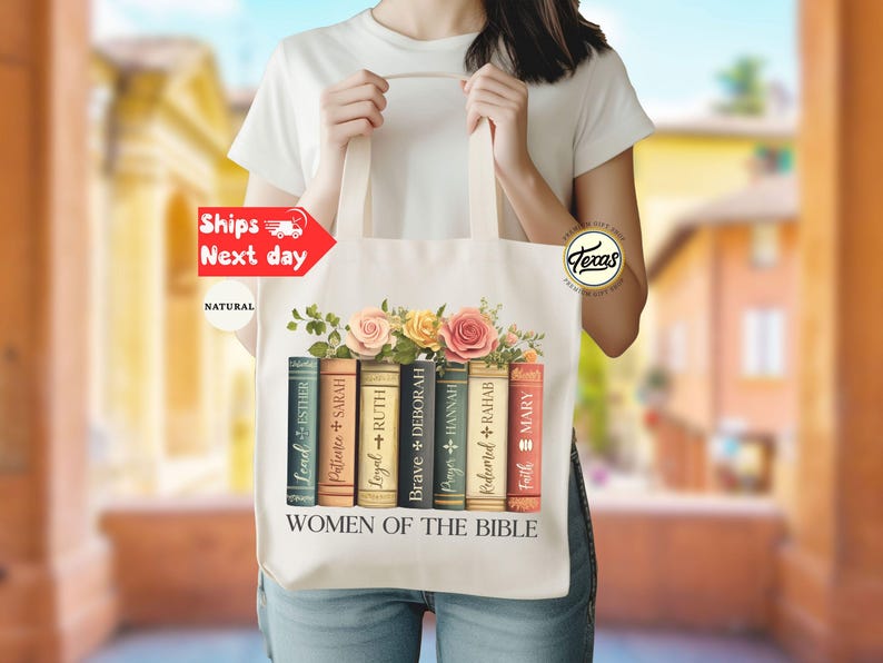 Women of the Bible Tote Bag: Floral Christian Book Tote - Etsy