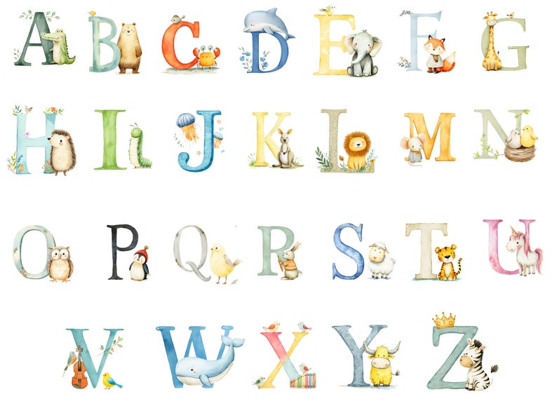Personalized Animal Alphabet Tote Bag: Custom Kids School Bag - Etsy