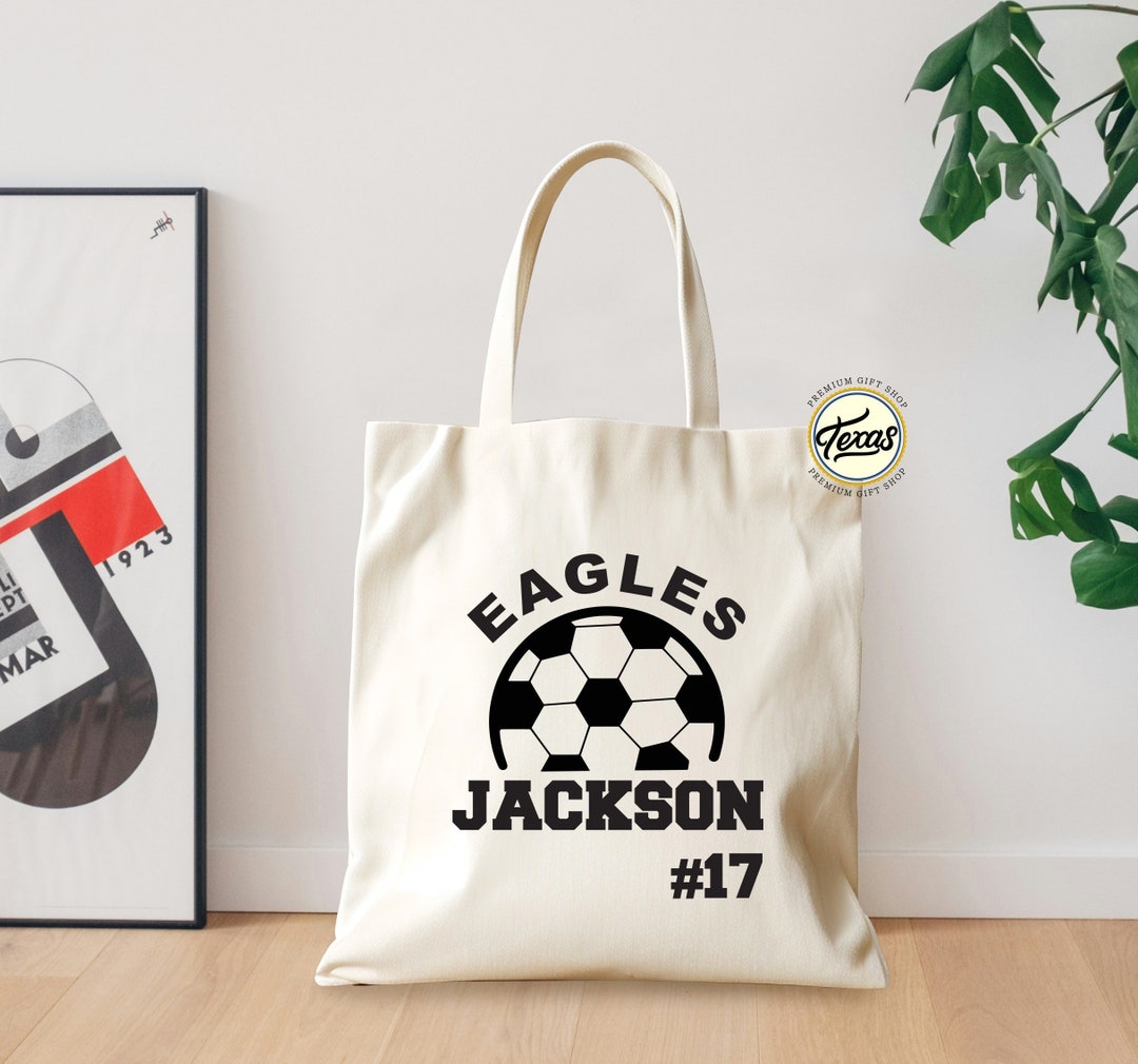 Personalized Soccer Team Tote Bag: Custom Name & Number - Etsy