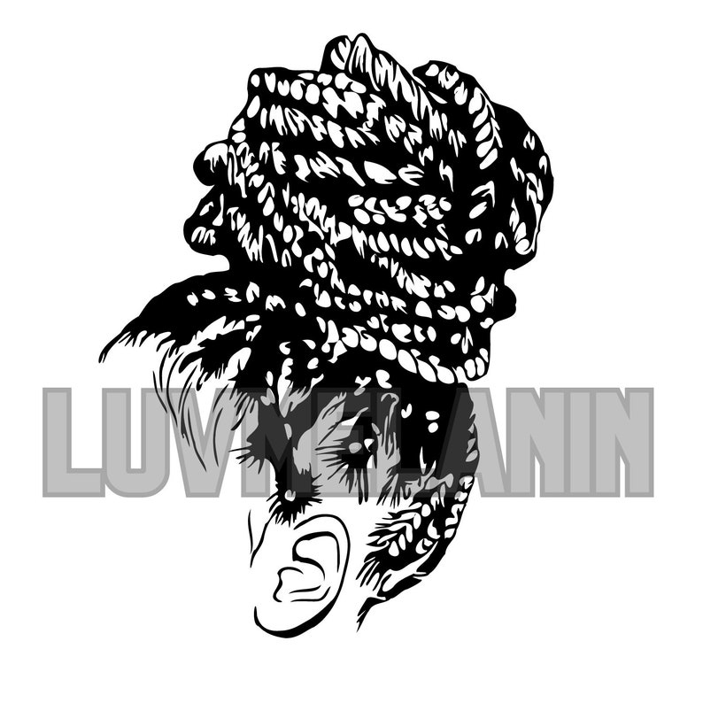 Bundle 4 Afro Woman Braids SVG Black Power Strong Goddess - Etsy