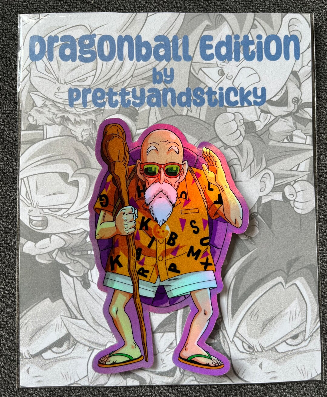 Holographic Master Roshi Sticker - Etsy