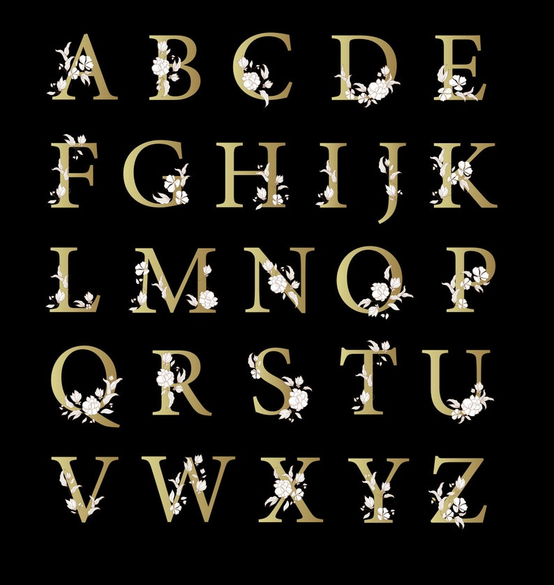 Alphabet Aesthetic Pretty Letters in SVG AI EPS. Alphabet to ...