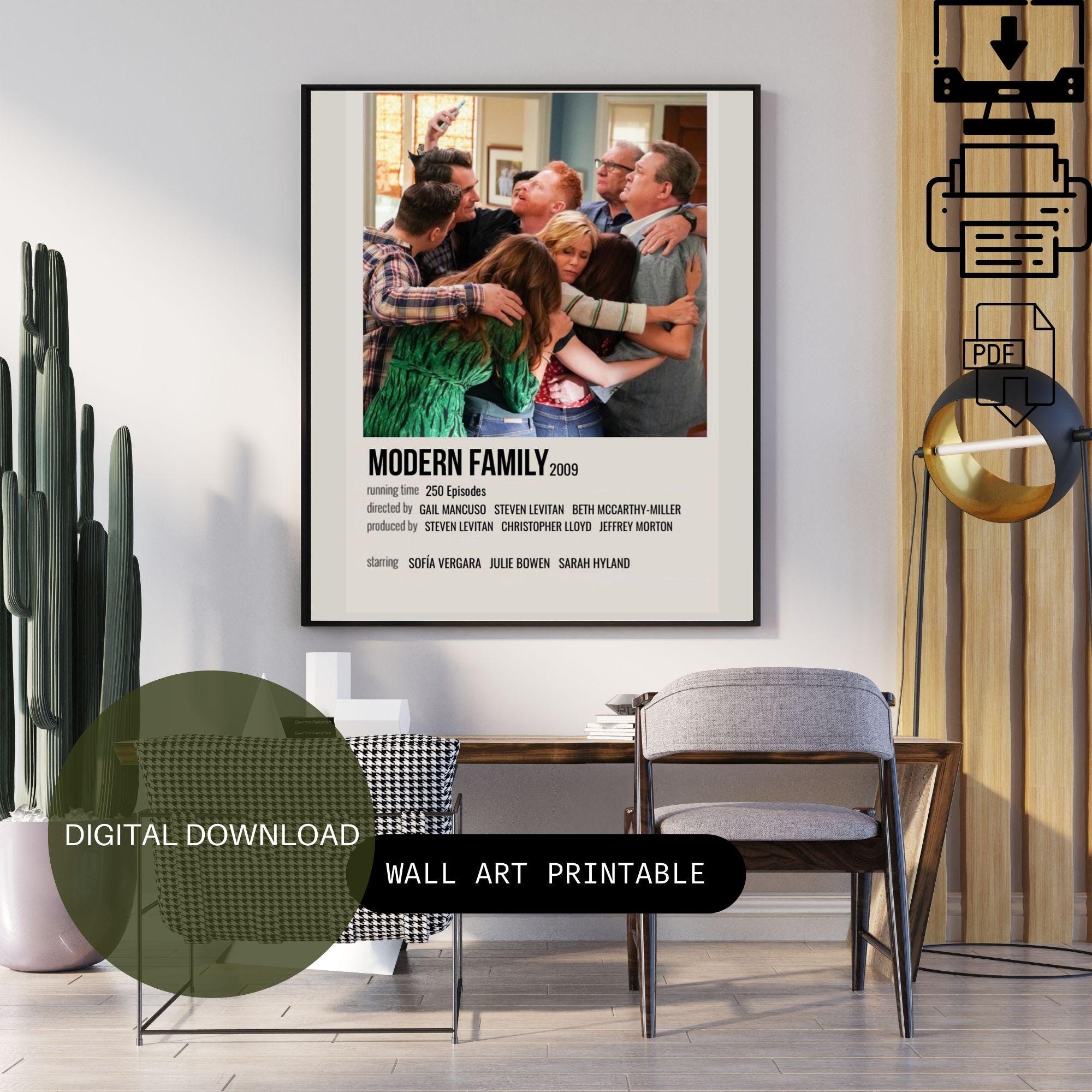 Modern Family Poster | Wall Art | Wall Prints | Home Decor | Kraft ...