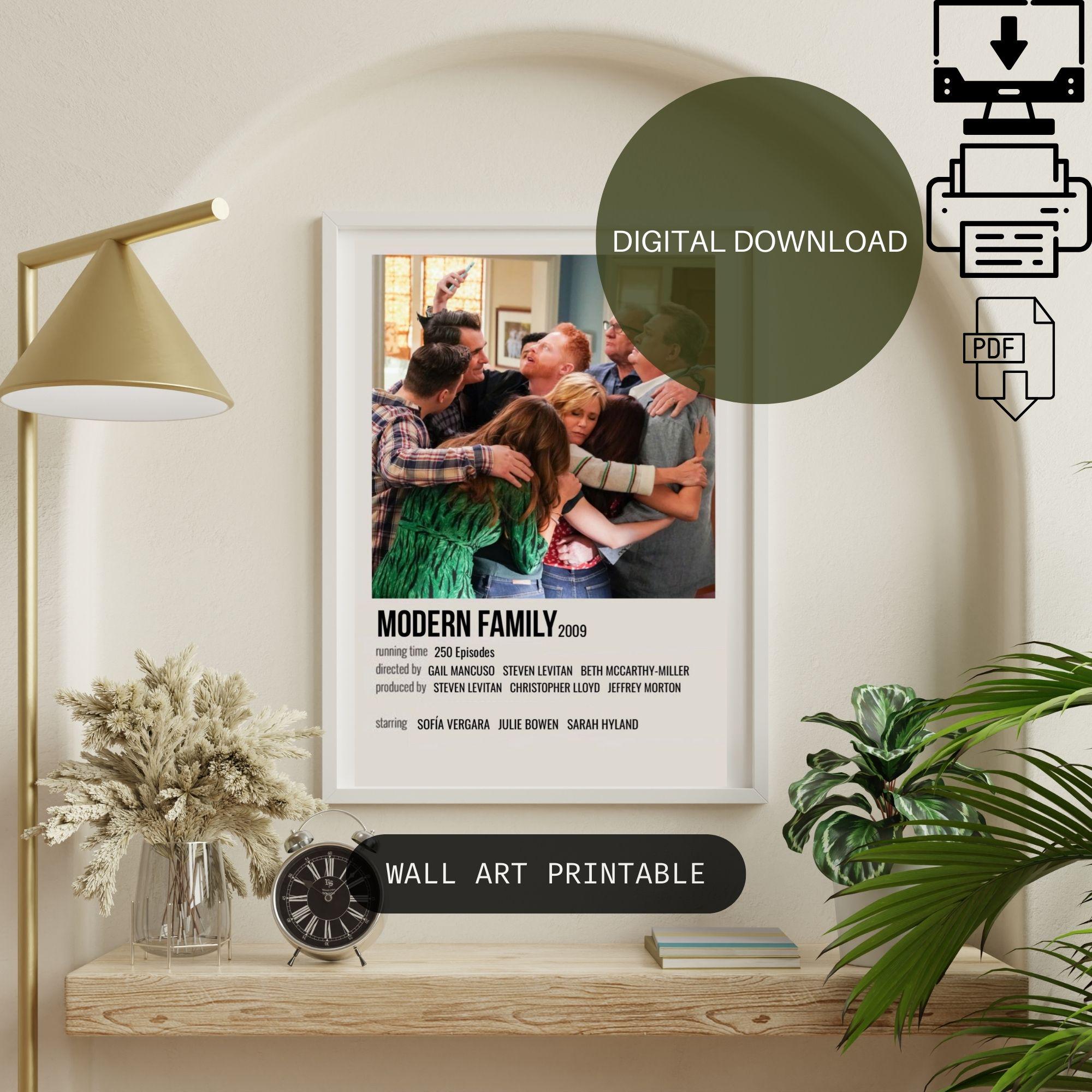 Modern Family Poster Wall Art Wall Prints Home Decor Kraft Paper Print ...