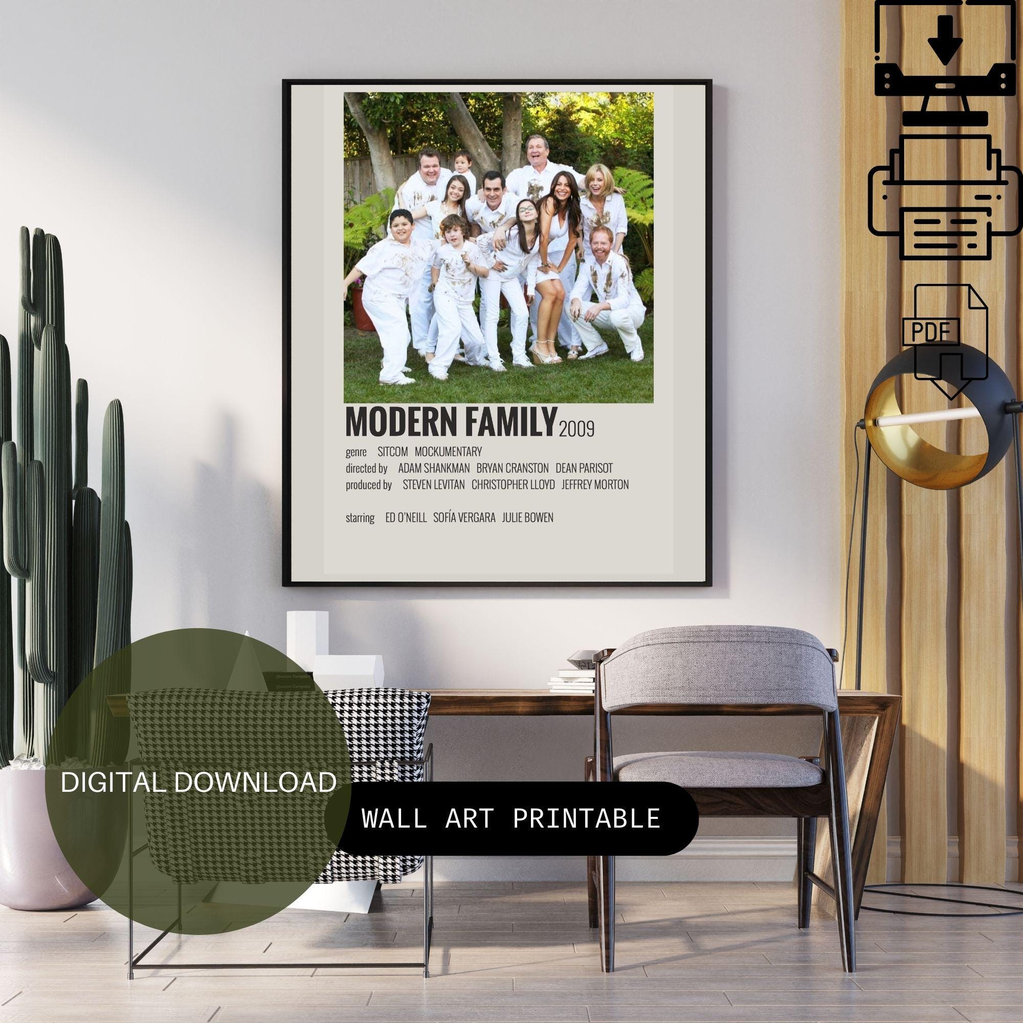 Modern Family Poster | Wall Art | Wall Prints | Home Decor | Kraft ...