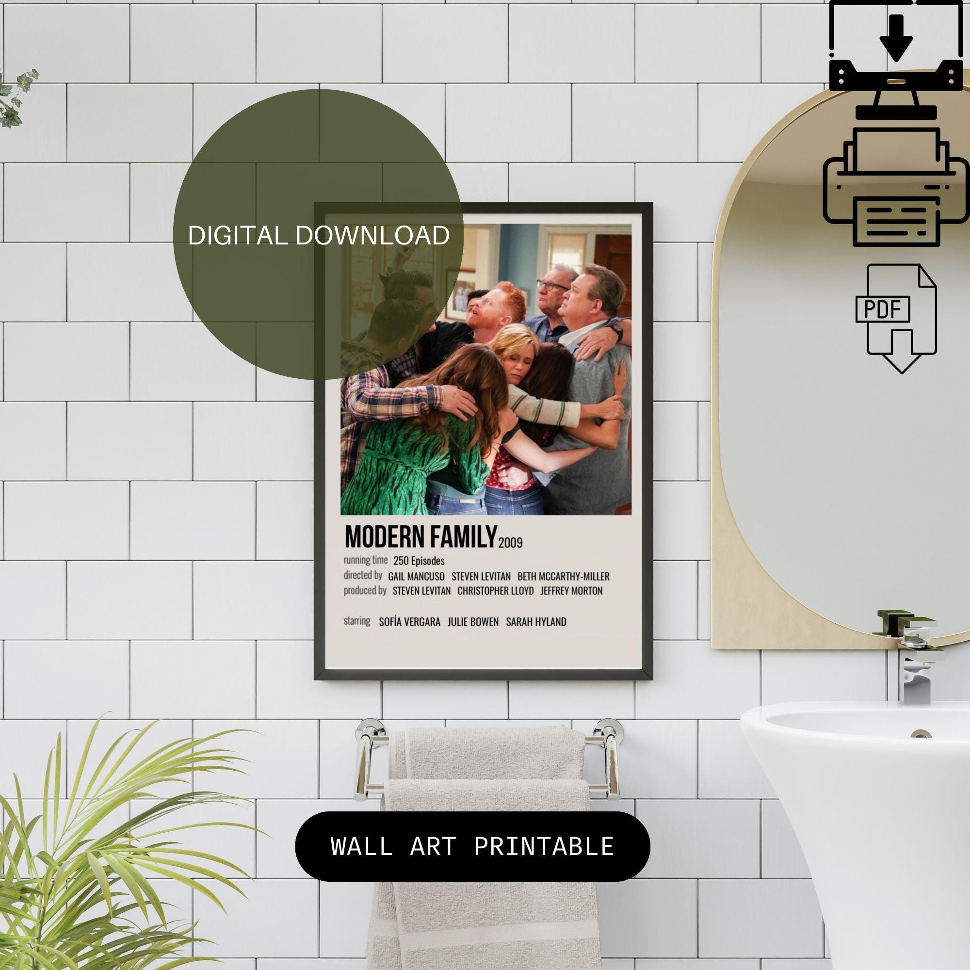 Modern Family Poster | Wall Art | Wall Prints | Home Decor | Kraft ...