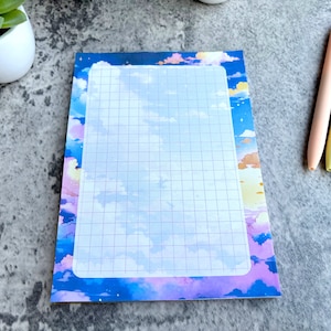 Kawaii Sunset Notepad, Cute Aesthetic Memo Pad, Notepad for Notetaking to Do Lists and Reminder ...