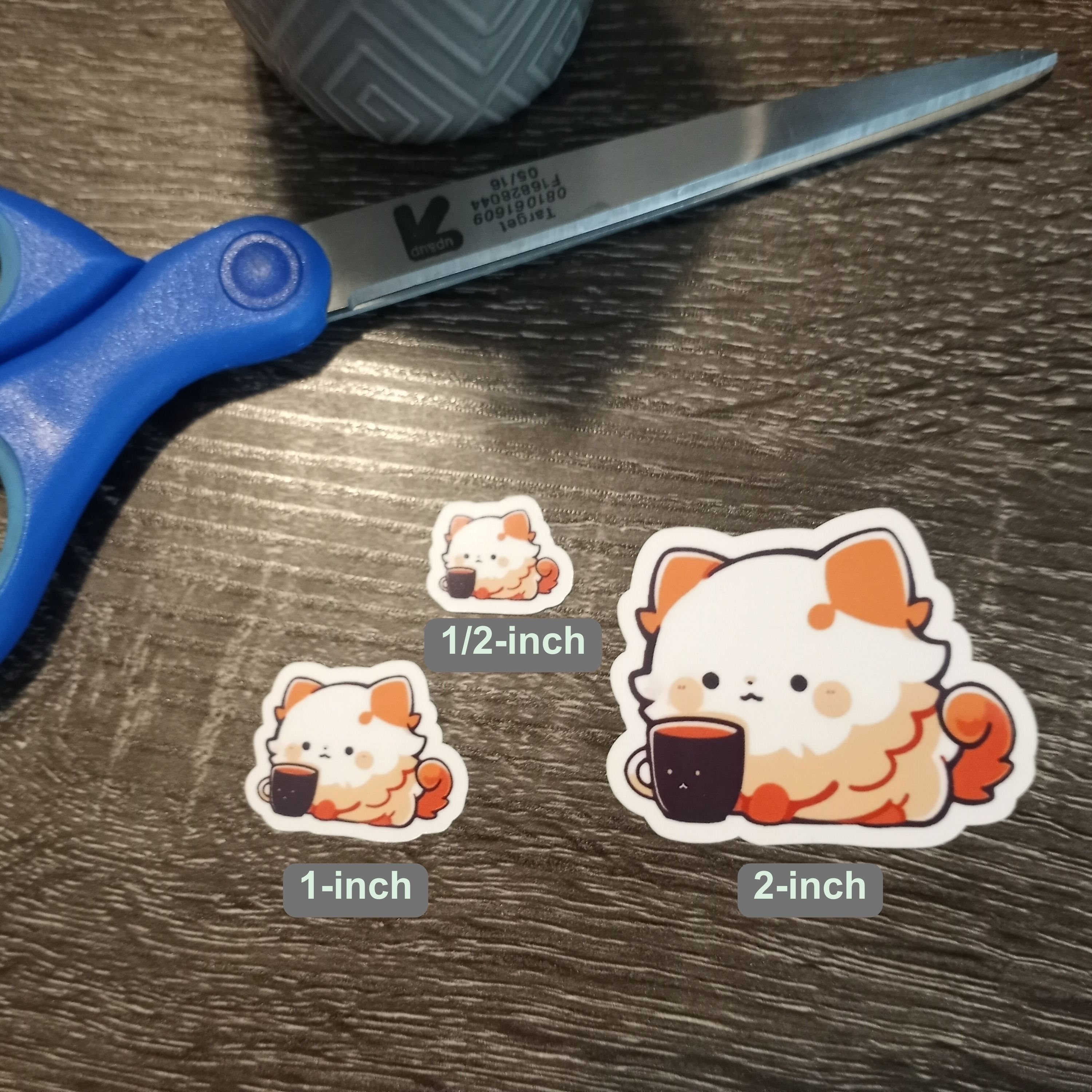 Mini Sticker Set, Cute Cats With Autumn Drinks, Tiny Stickers, Sets of ...