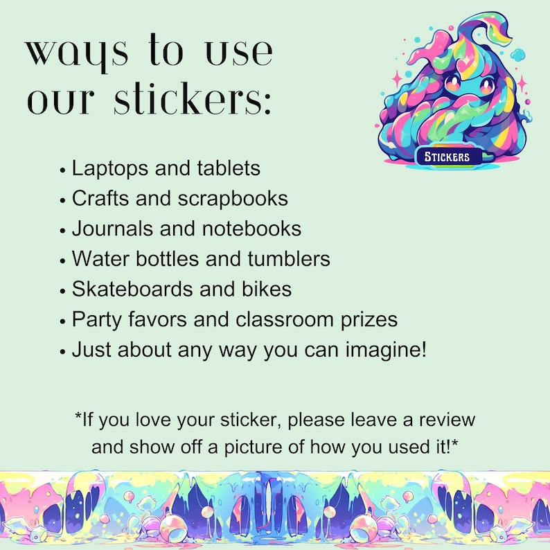 Cute Slime Girl Sticker Set, Kawaii Aesthetic, 2-inch and 3-inch ...