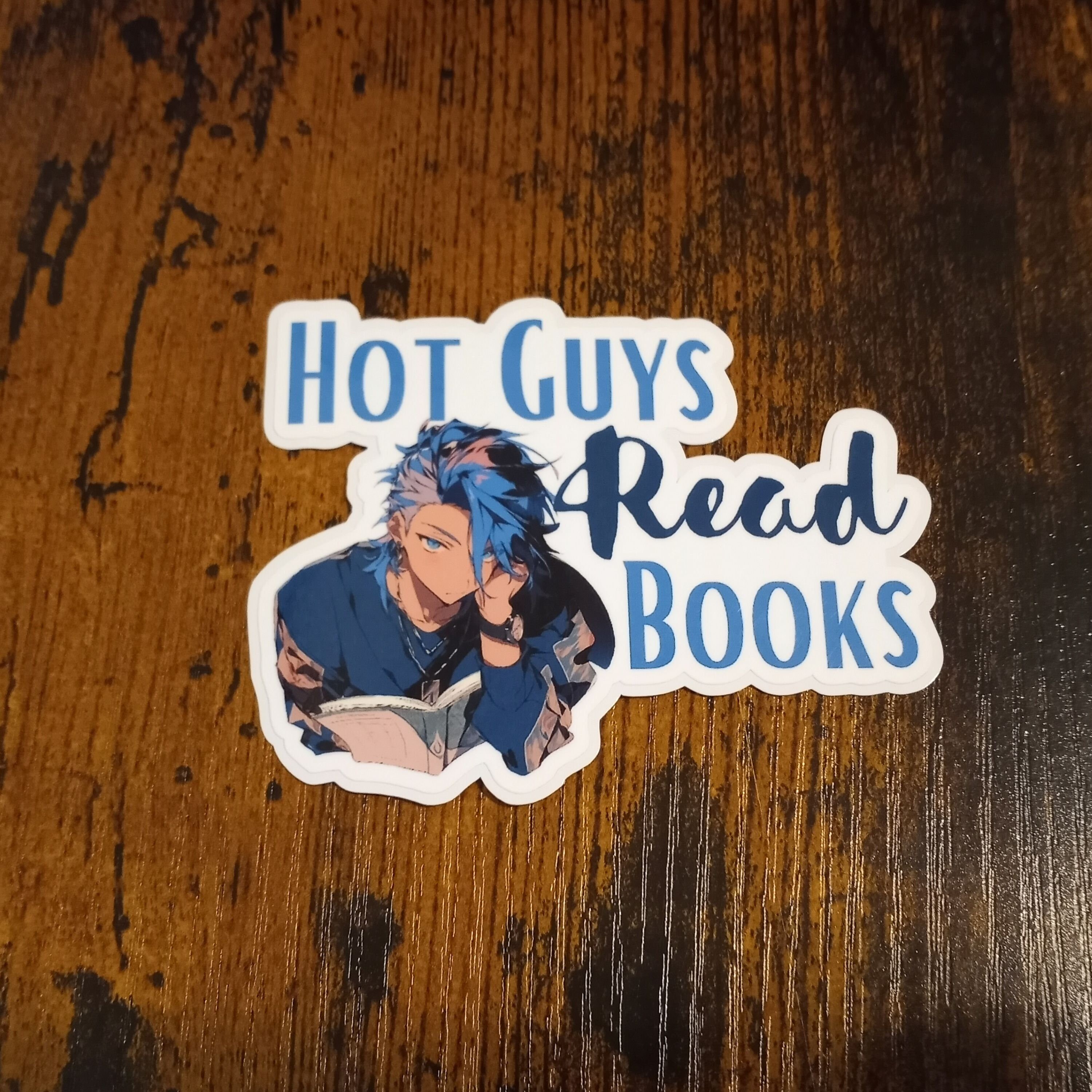 Hot Guys Read Books Sticker, Party Favors, Phone Laptop Planner ...