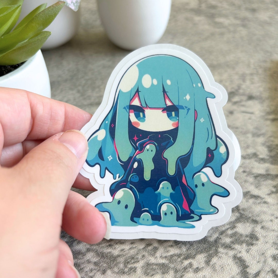 Anime Slime Girl Sticker, Cute Stickers Kawaii Aesthetic, Laptop Kindle ...