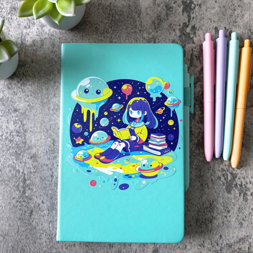 Cute Bookish Slime Girl Journal Notebook, Dream Journaling, Diary ...