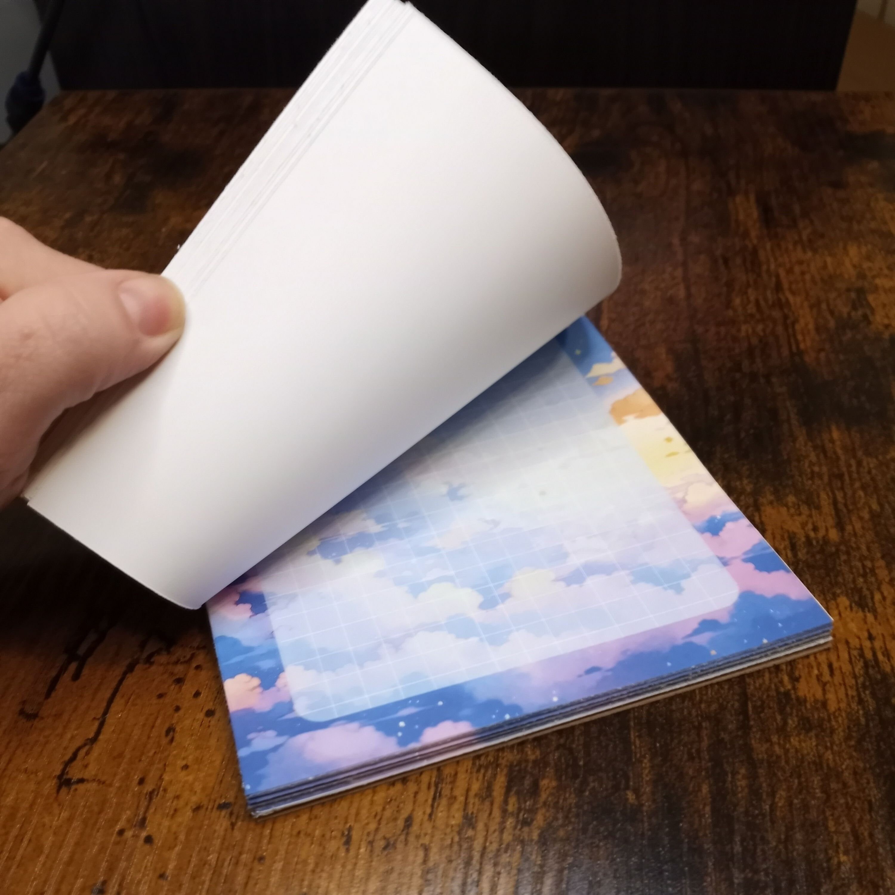 Kawaii Sunset Notepad, Cute Aesthetic Memo Pad, Notepad for Notetaking ...