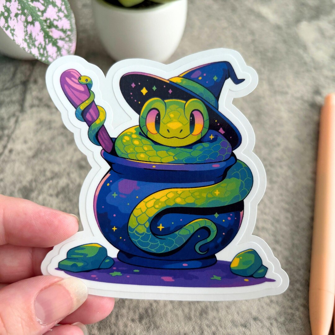 Potion Snake Sticker, Cute Stickers Kawaii Aesthetic, Halloween Laptop ...