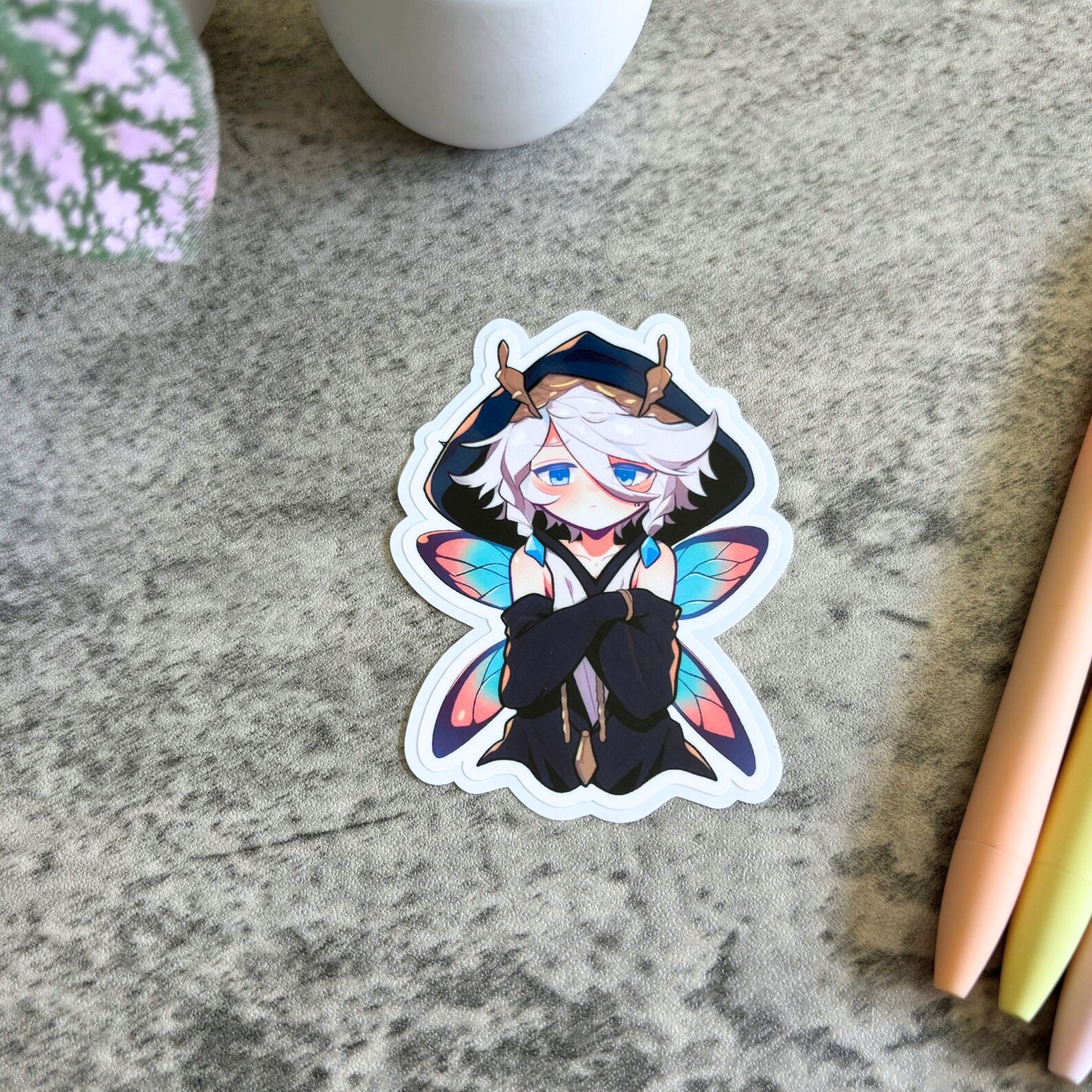 Shy Fairy Sticker, Cute Stickers Kawaii Aesthetic, Water Bottle Sticker ...