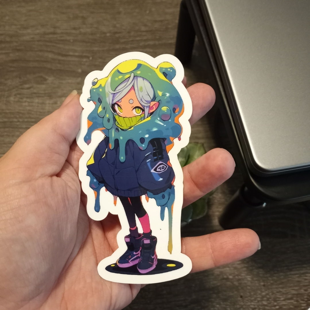Cute Slime Girl Sticker, Cute Stickers Kawaii Aesthetic, Laptop ...