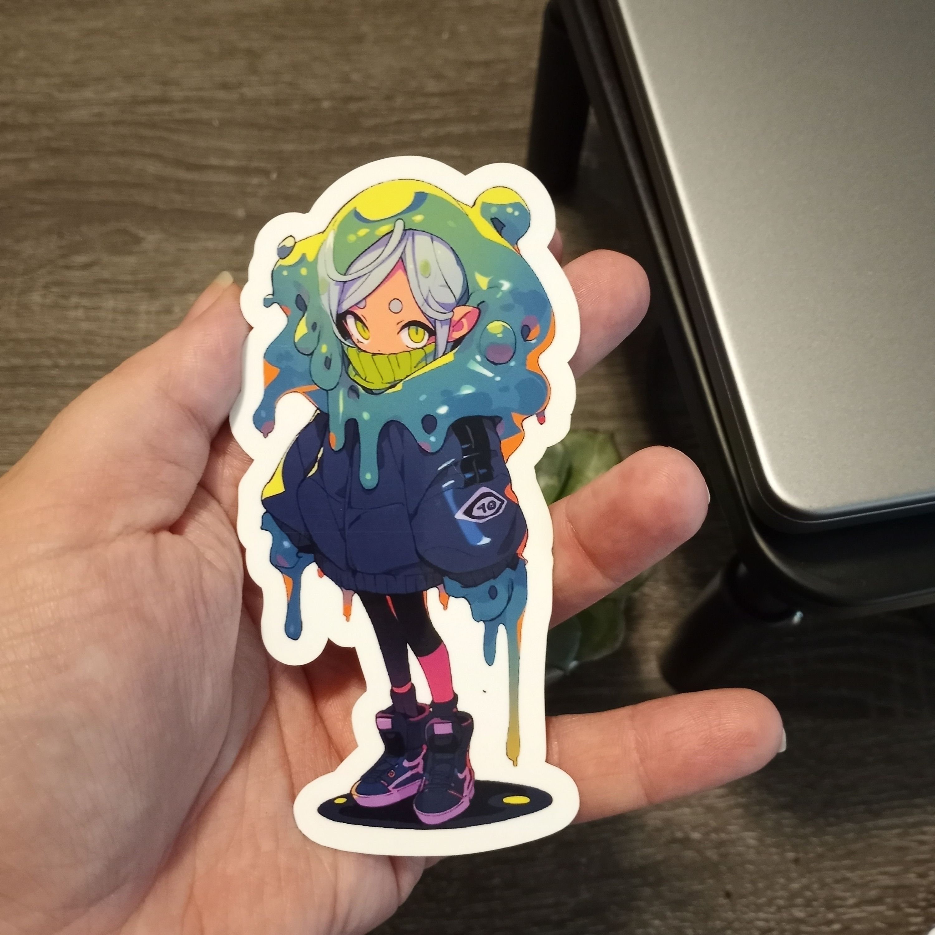 Cute Slime Girl Sticker, Cute Stickers Kawaii Aesthetic, Laptop ...