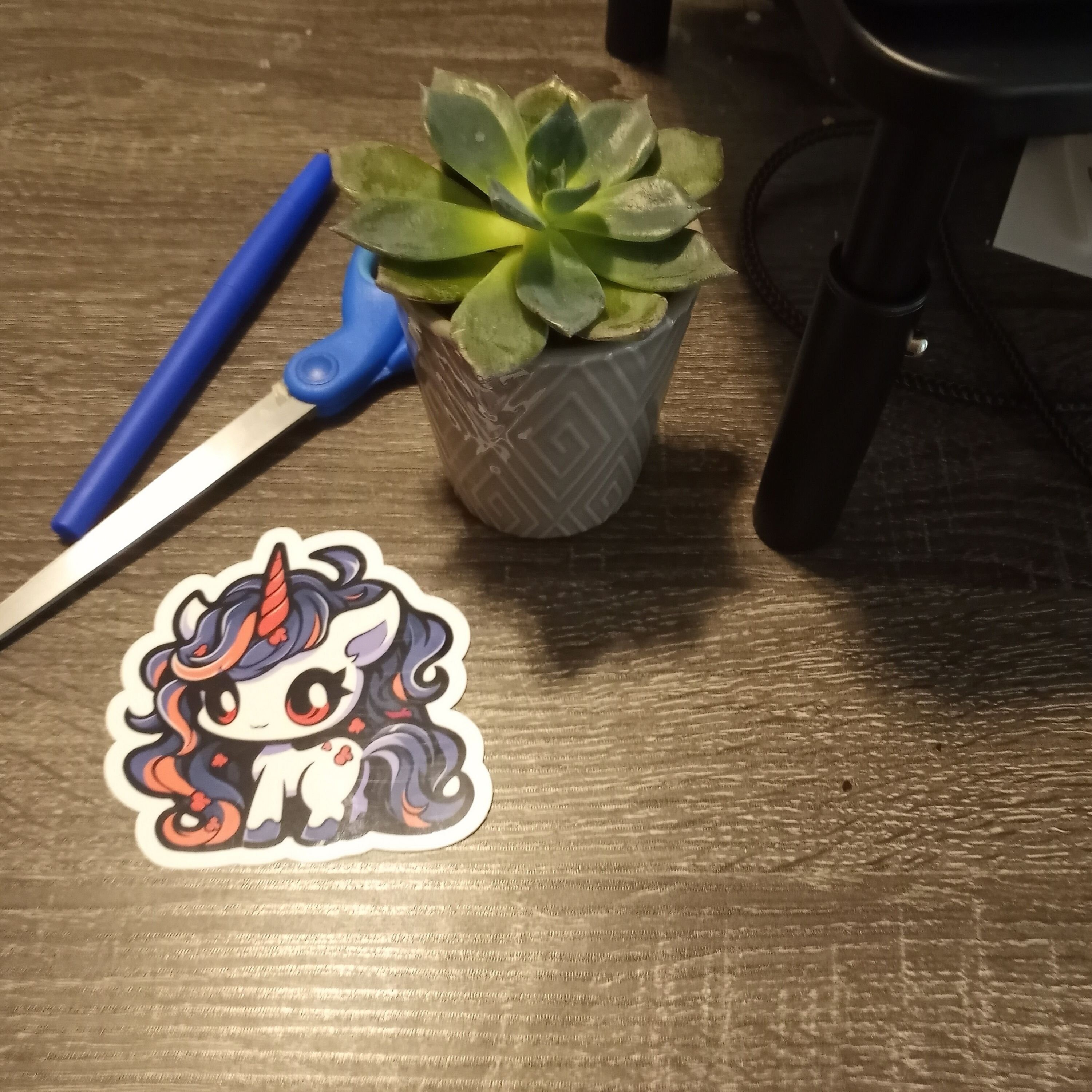 Gothic Halloween Unicorn Sticker Cute Stickers Kawaii - Etsy