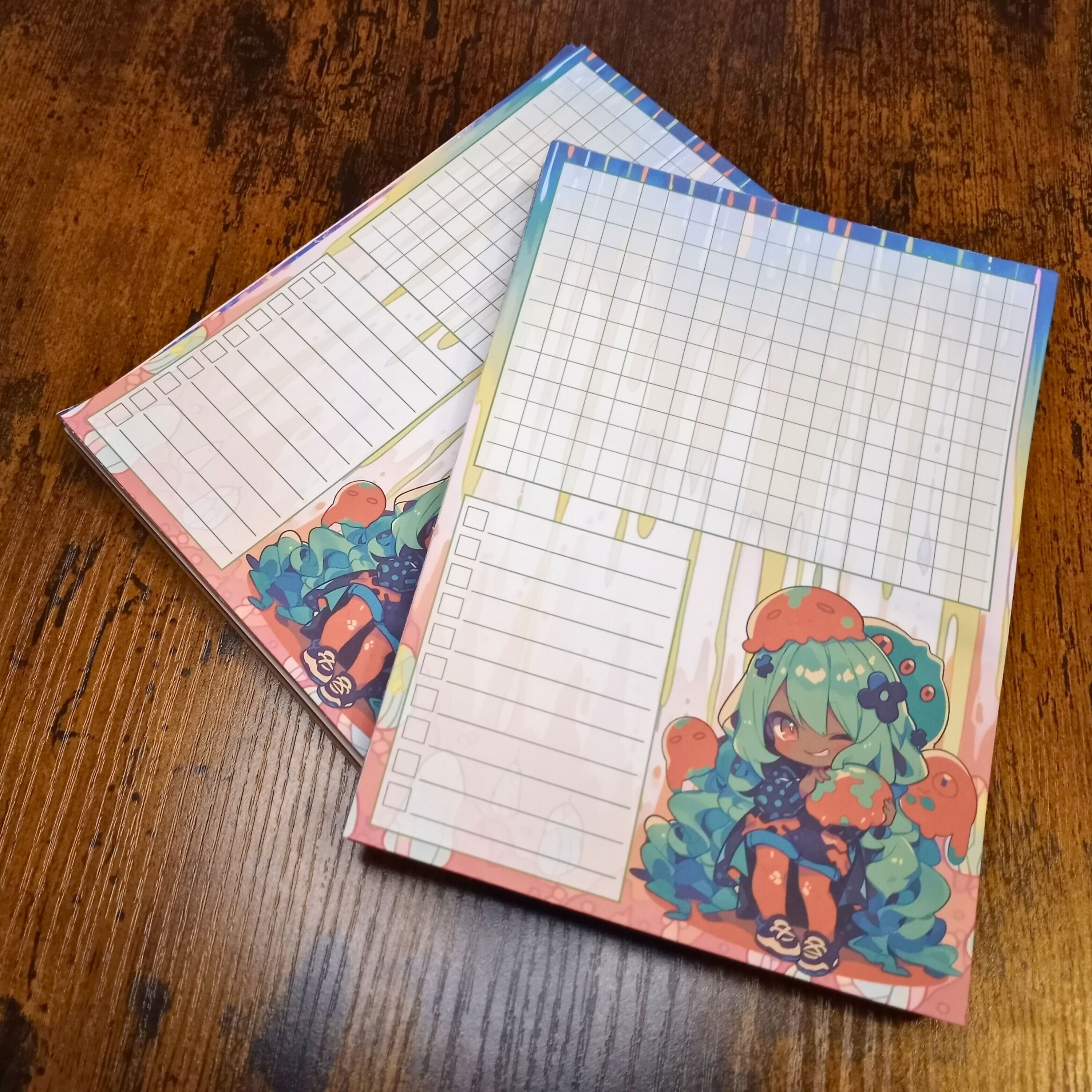 Kawaii Slime Girl Notepad Bundle, Cute Aesthetic Memo Pad, Notepads for ...