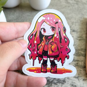 Cute Slime Girl Sticker Set, Kawaii Aesthetic, 2-inch and 3-inch ...