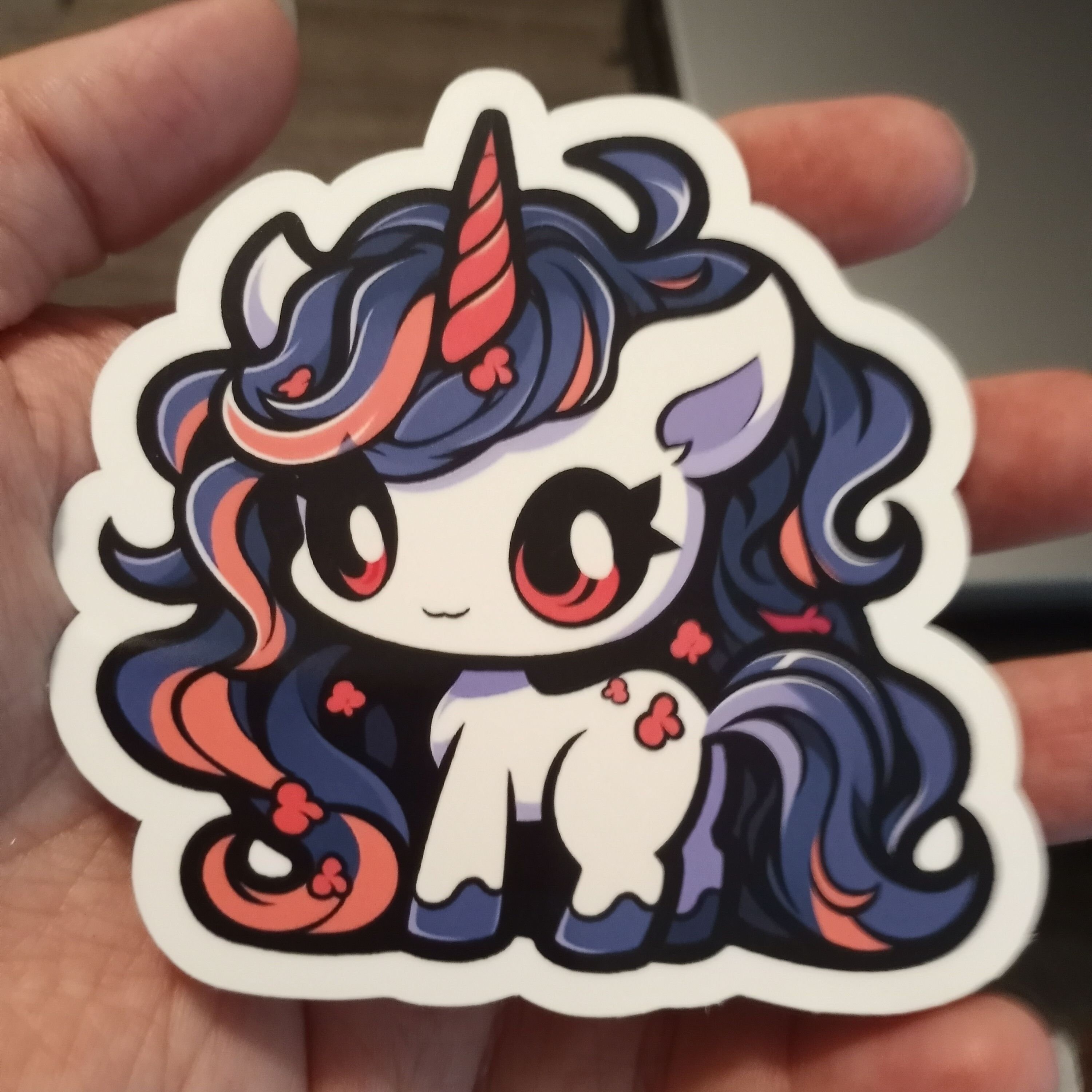 Gothic Halloween Unicorn Sticker Cute Stickers Kawaii - Etsy