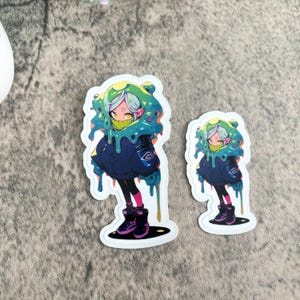 Cute Slime Girl Sticker, Cute Stickers Kawaii Aesthetic, Laptop ...