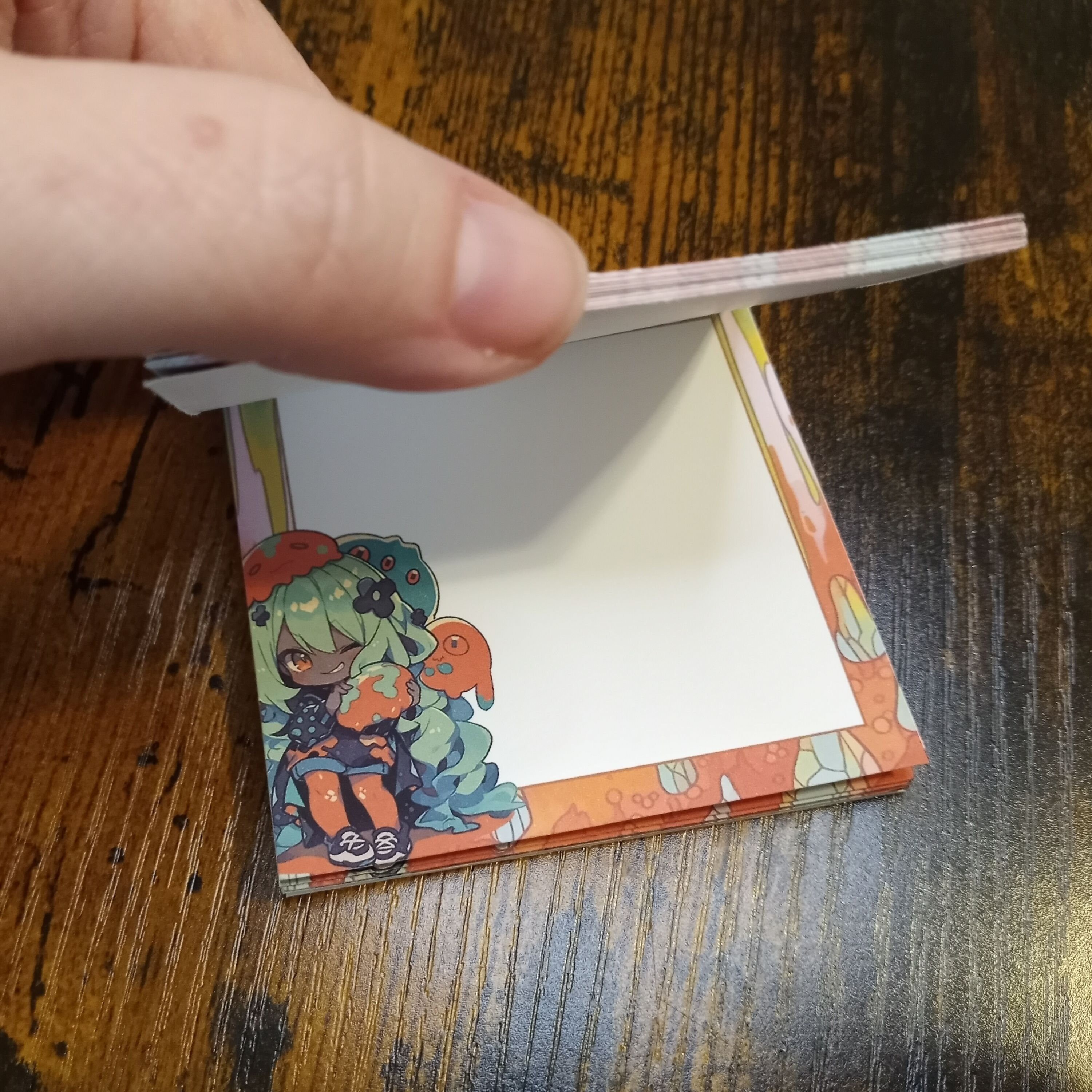 Kawaii Slime Girl Memo Pad, Cute Kawaii Aesthetic, Notepad for ...