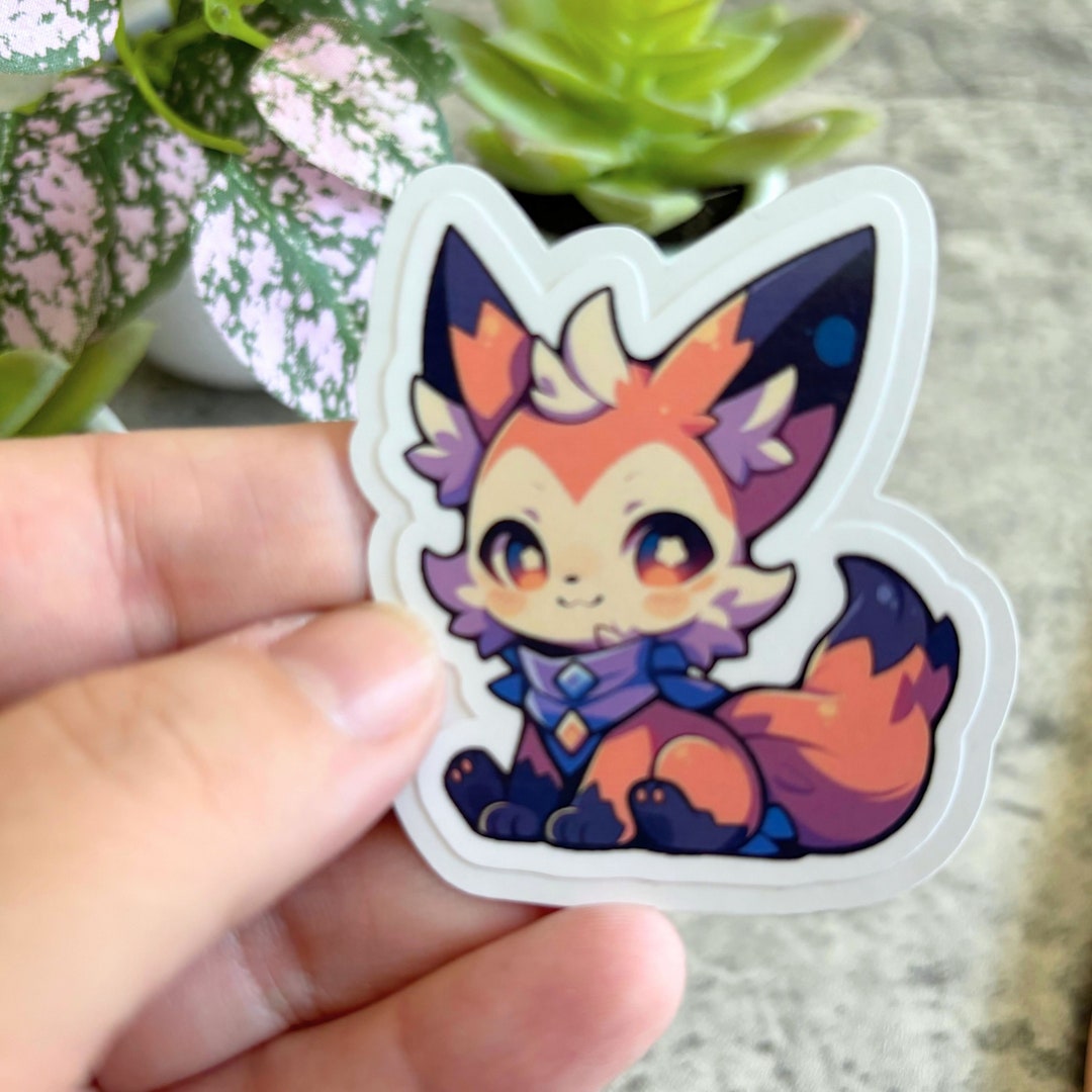 Cute Fox Sticker, Space Bandit Fox, Kawaii Aesthetic, Planners Laptops ...