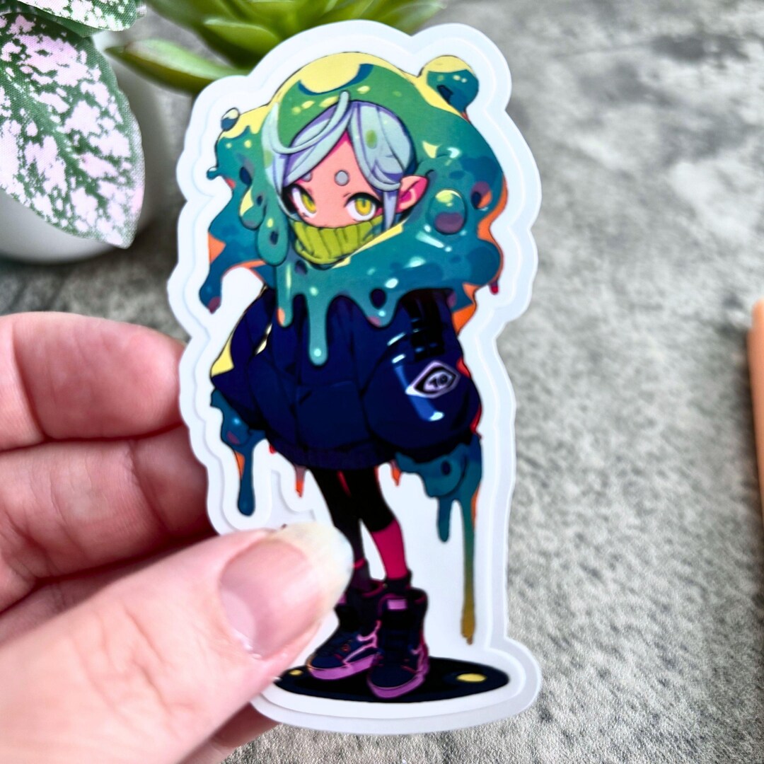 Cute Slime Girl Sticker, Cute Stickers Kawaii Aesthetic, Laptop ...