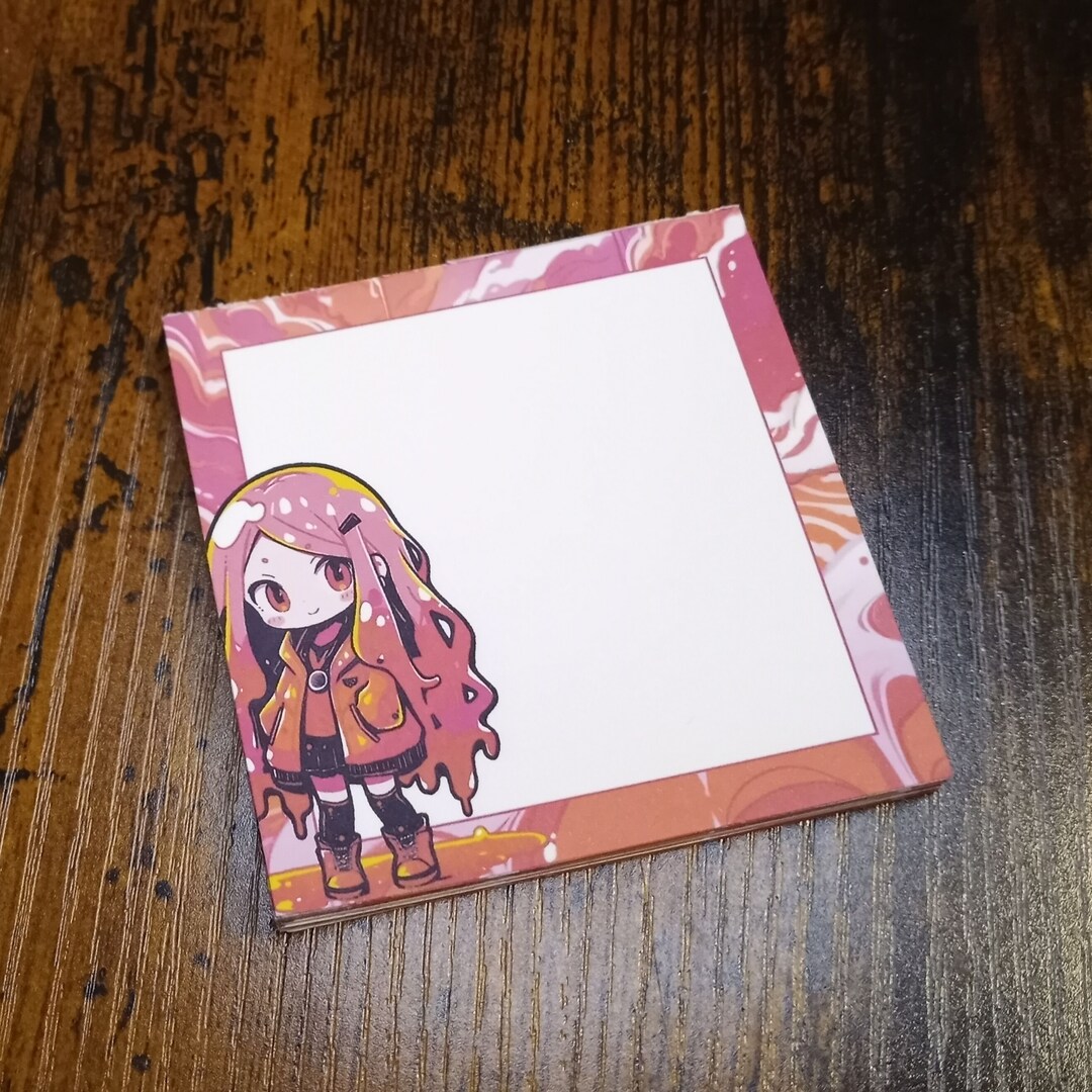 Kawaii Slime Girl Memo Pad, Cute Kawaii Aesthetic, Notepad for ...