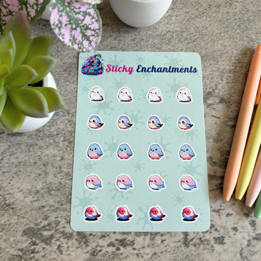 Mini Sticker Set, Bird Lovers, Tiny Stickers, Kindle Stickers ...
