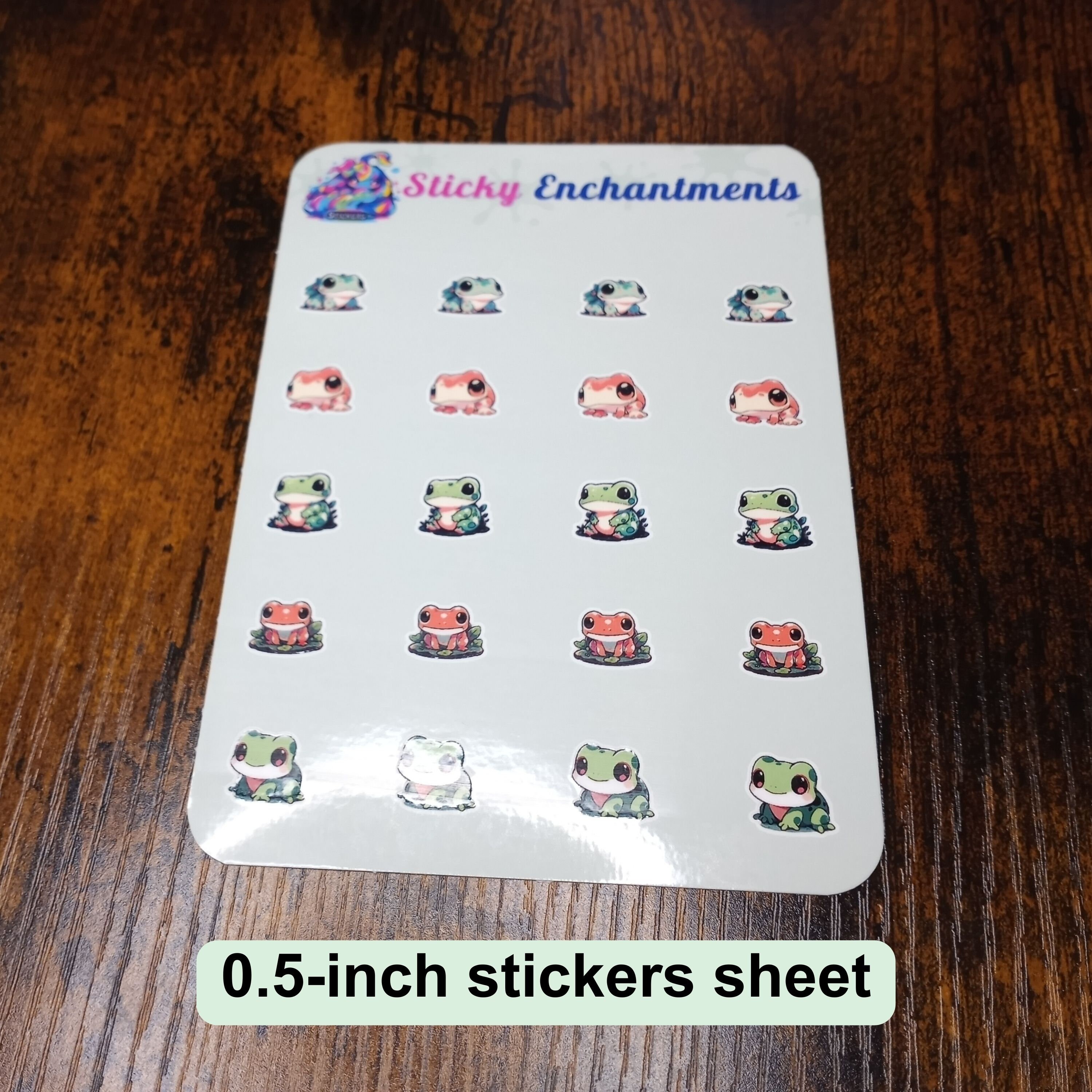 Mini Sticker Set, Cute Frogs, Tiny Stickers, Sets of 5 10 and 20 ...