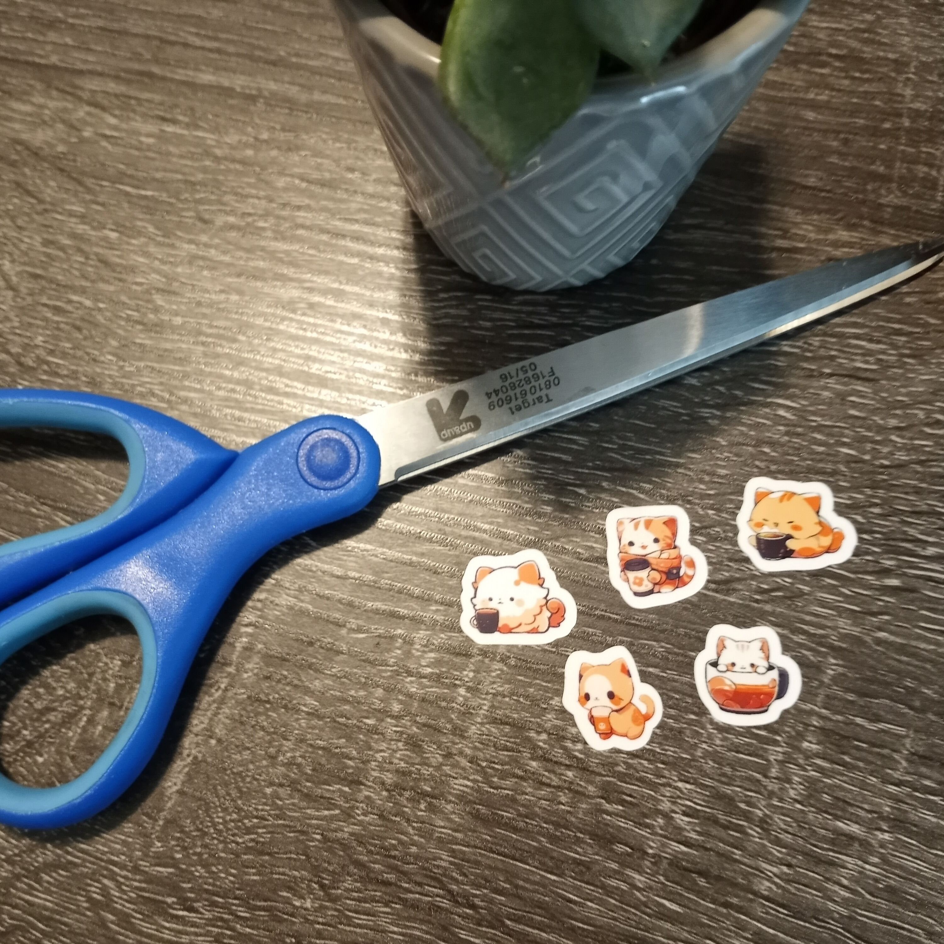 Mini Sticker Set, Cute Cats With Autumn Drinks, Tiny Stickers, Sets of ...