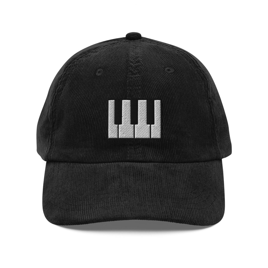 Piano Corduroy Cap | Gift for Keyboard Lovers | Trendy Vintage Cap ...