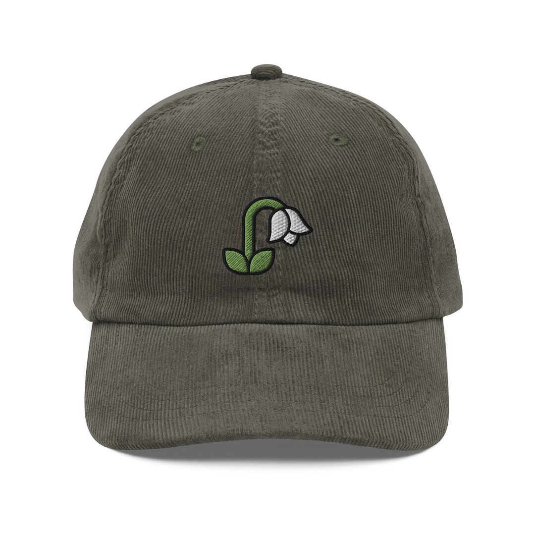 Snowdrop Flower Corduroy Cap | Gift for Florists & Flower Gardening ...