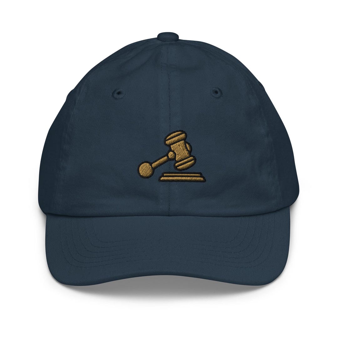 Judge Gavel Kids Baseball Cap Embroidered | Judge Hammer Gift for Child ...