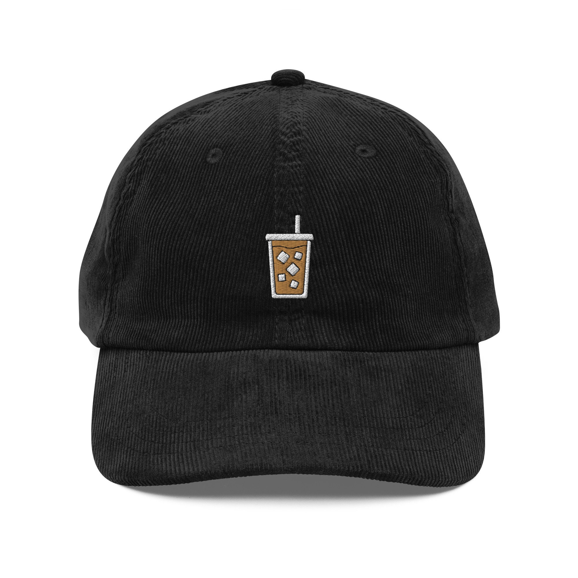 Iced Coffee Corduroy Embroidered Cap | Gift for Iced Latte Cold Brew ...