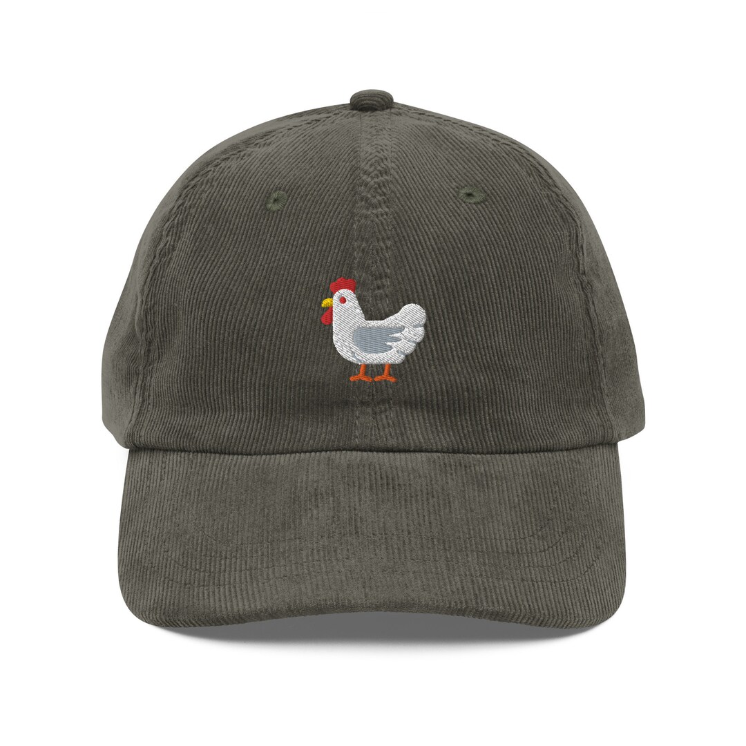 Chicken Corduroy Embroidered Cap | Gift for Chickens Lovers | Cute ...